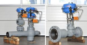 Steam flow control valve / Steam converting valve with injection - aas GmbH